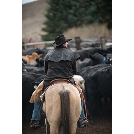 Bush Ranger Jacket - Cotton Oilskin Unisex - Outback Size S Color Black